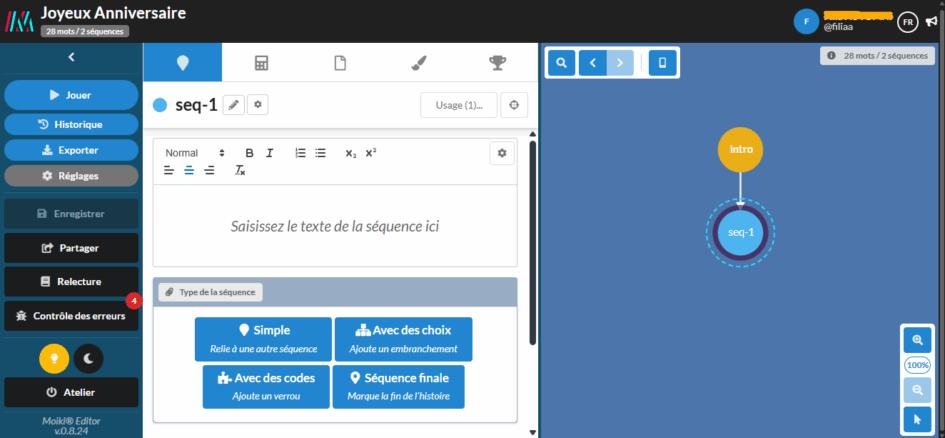 Tutoriel : Démarrer avec Moiki – Fiction-interactive.fr
